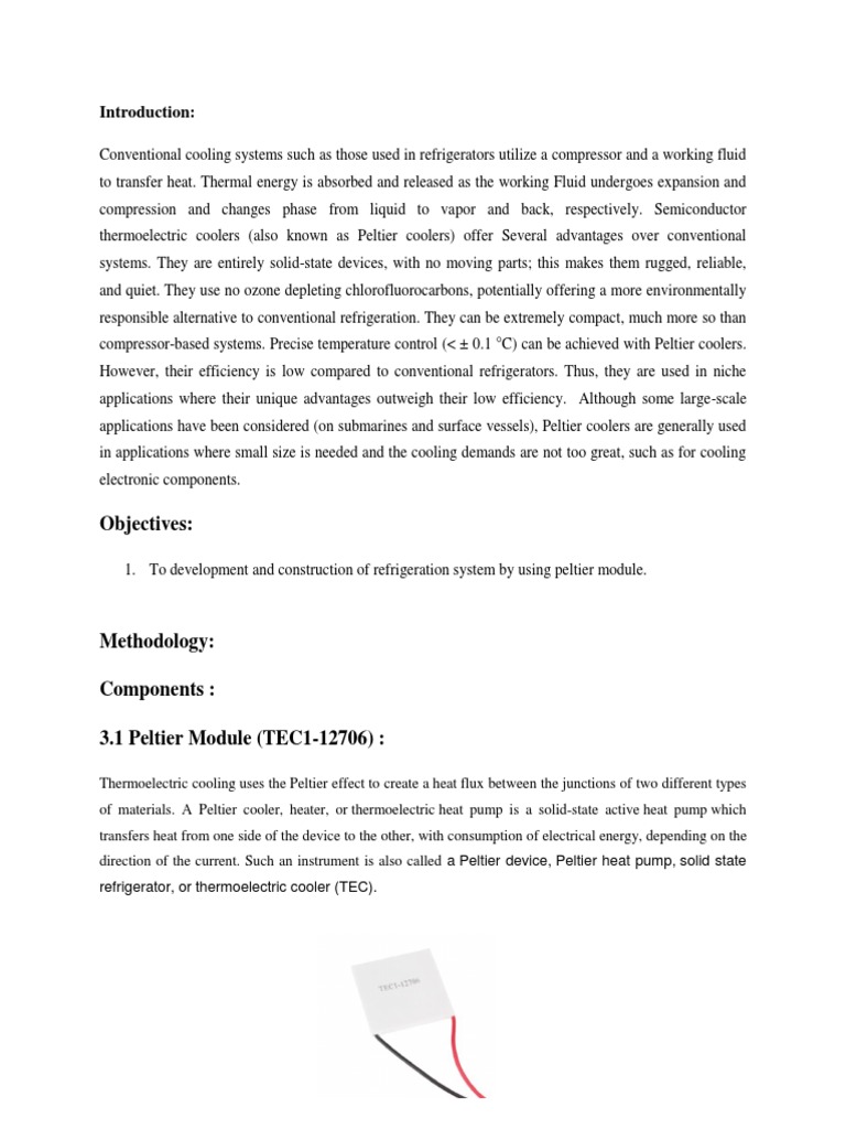 Introduction of Peltier | PDF | Physical Chemistry | Building Engineering