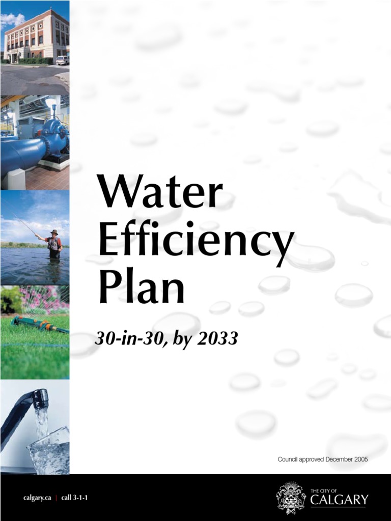 Calgary Water Efficiency Plan 2033 | PDF | Water Conservation ...