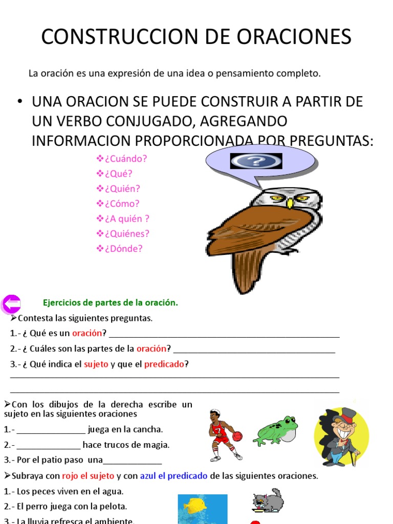 Ejercicios de Oraciones con Sujeto Tácito | PDF | Asunto (gramática ...