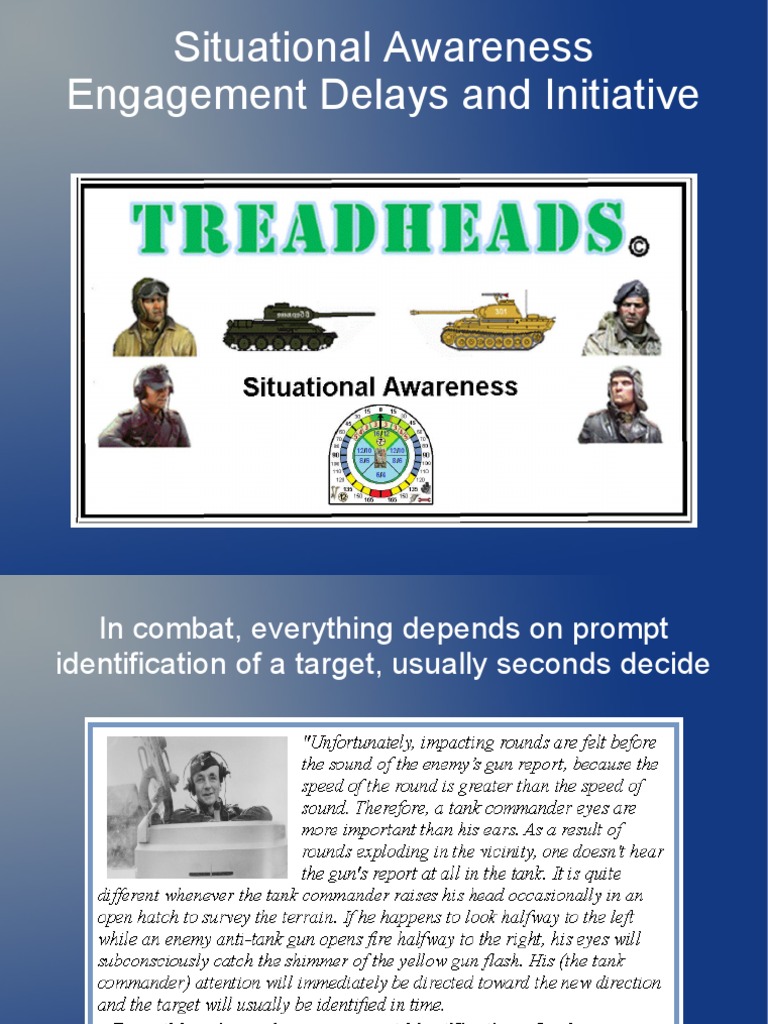 Treadheads Situational Awareness Checks | PDF | Situation Awareness ...