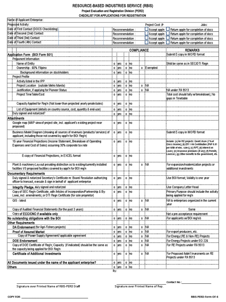 Application Requirements Checklist Form Y2018 1 | PDF | Business ...