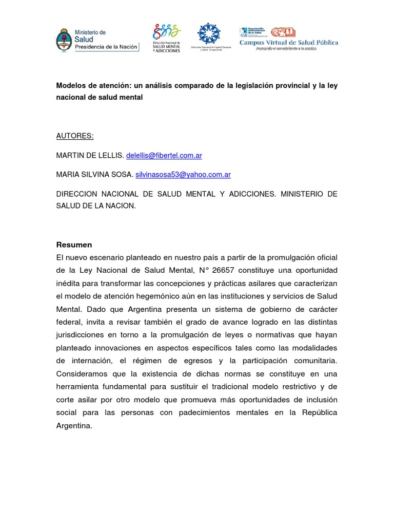 Transformación del Modelo Hospitalocéntrico | PDF | Hospital | Salud mental