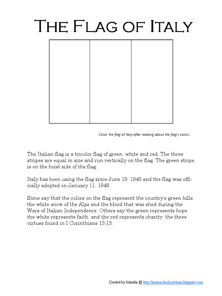 The Flag of Italy The Flag of Italy The Flag of Italy The Flag of Italy ...