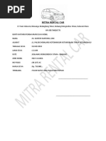 Kwitansi Pembayaran Travel Mobil | PDF