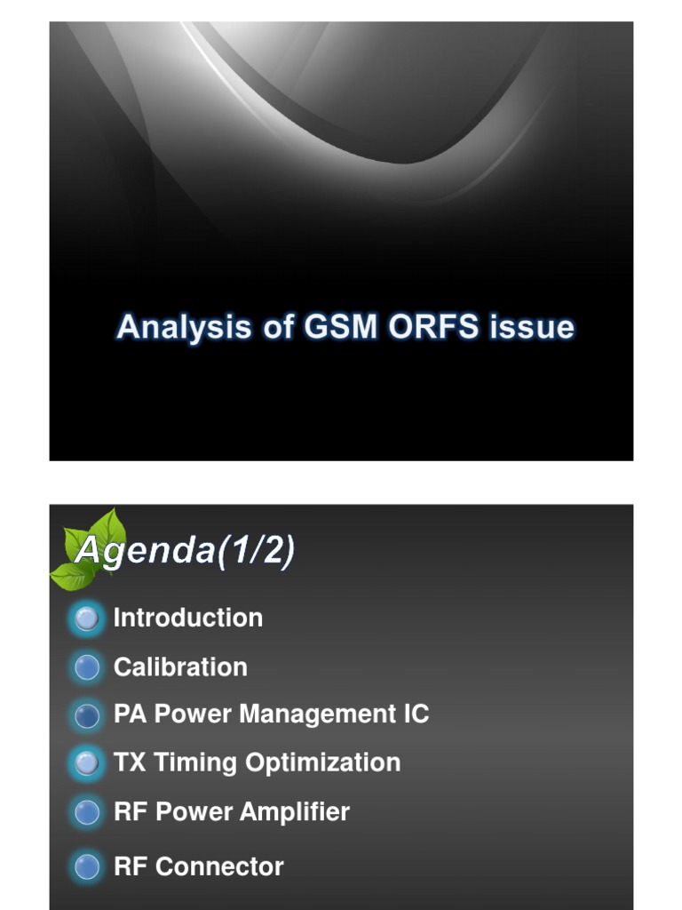 Analysisofgsmorfsissue 170820144715 | PDF | Capacitor | Modulation