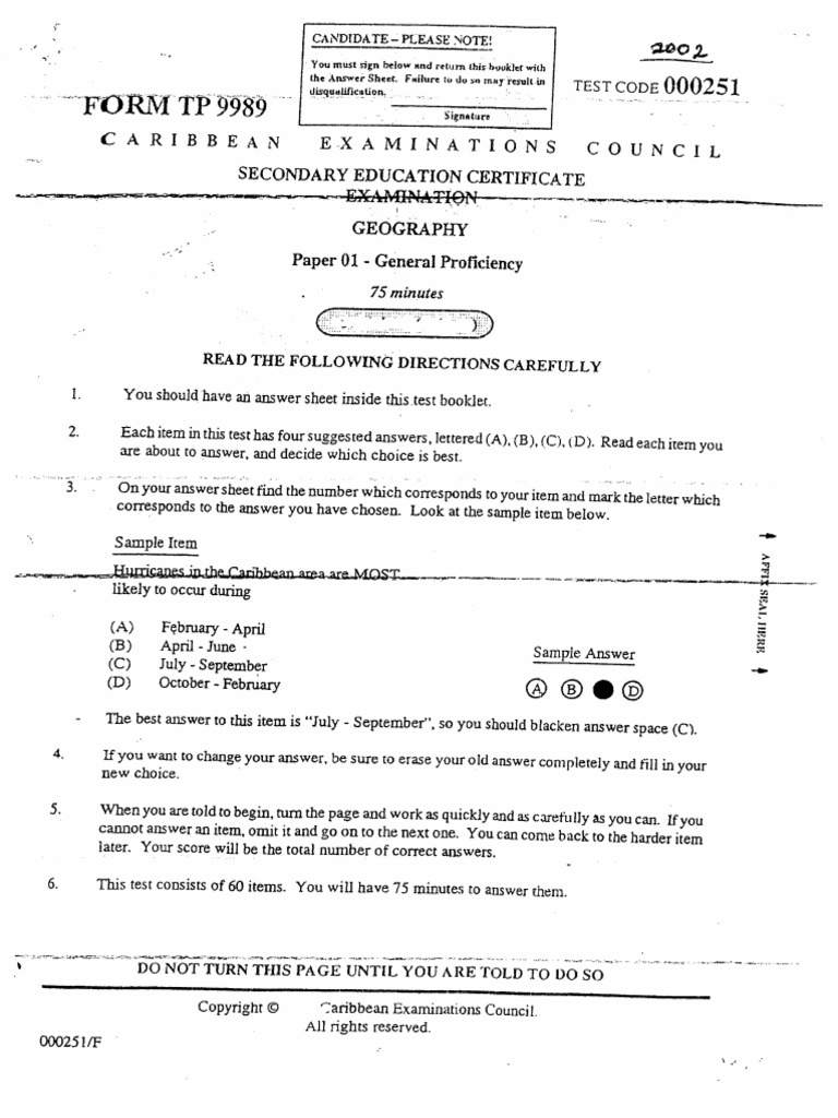 CSEC Physics 2016 June P1 | PDF