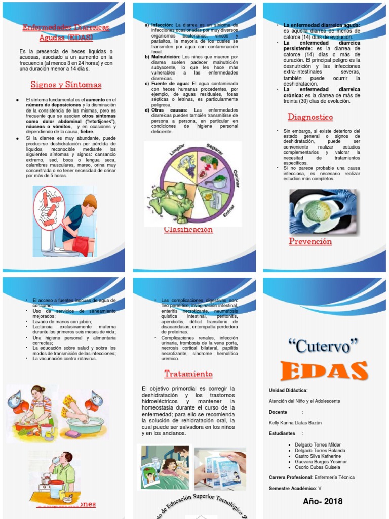 Triptico EDAS 2018 | Diarrea | Heces