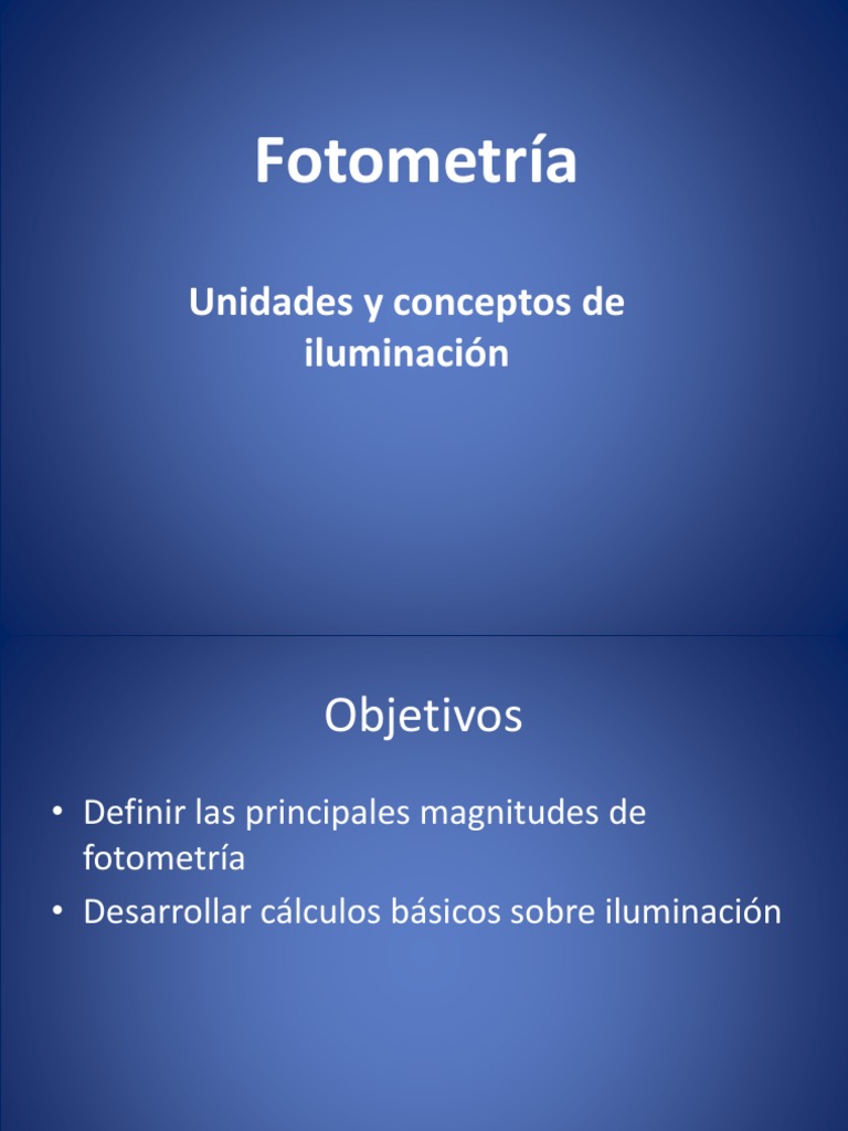 Fotometría PDF | PDF | Encendiendo | Filosofía natural