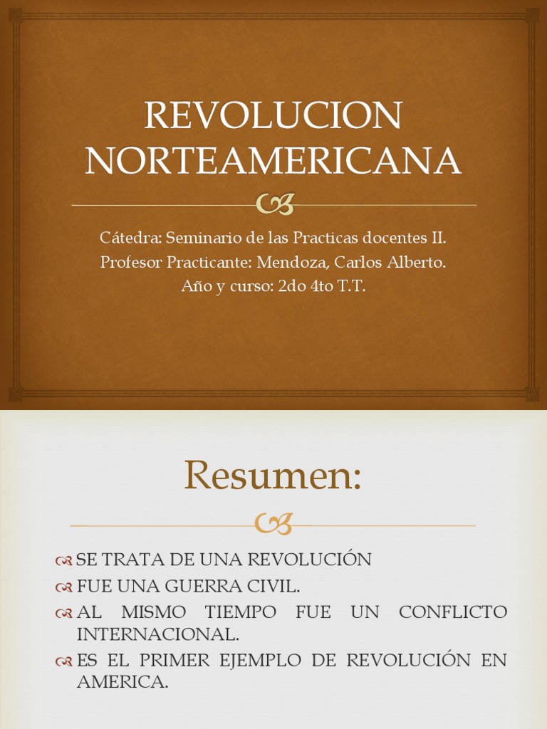 Resumen de la Revolución Norteamericana | PDF | Trece colonias ...