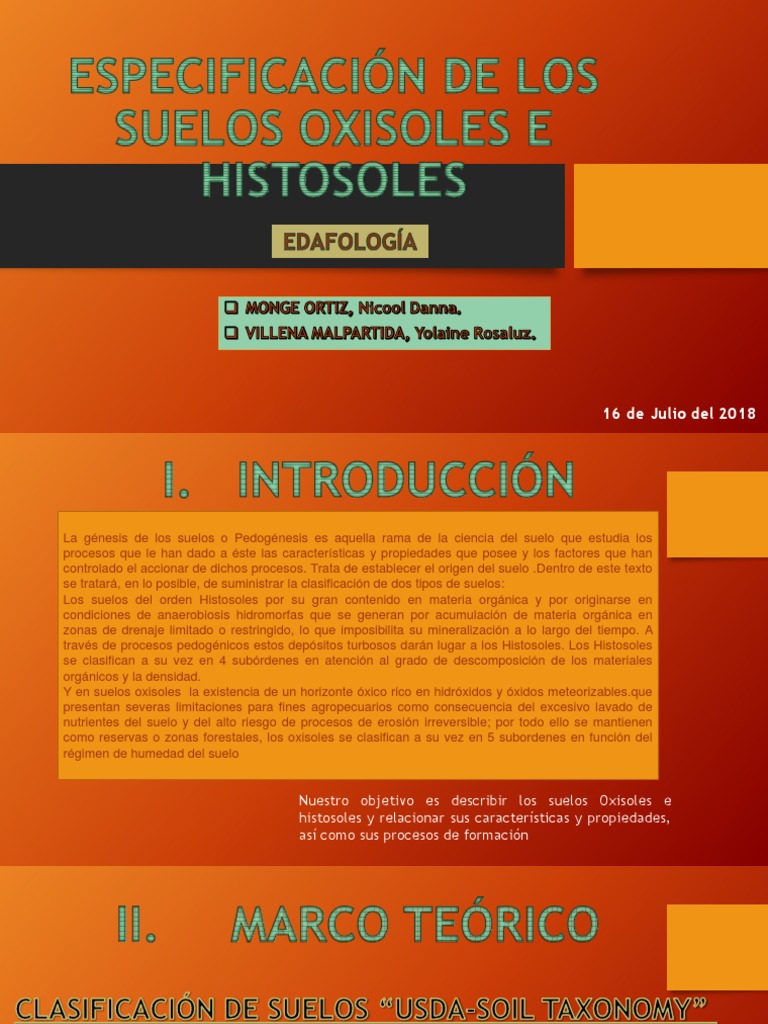 Grupo 6 - OXISOL E HISTOSOL | PDF | Suelo | Minerales