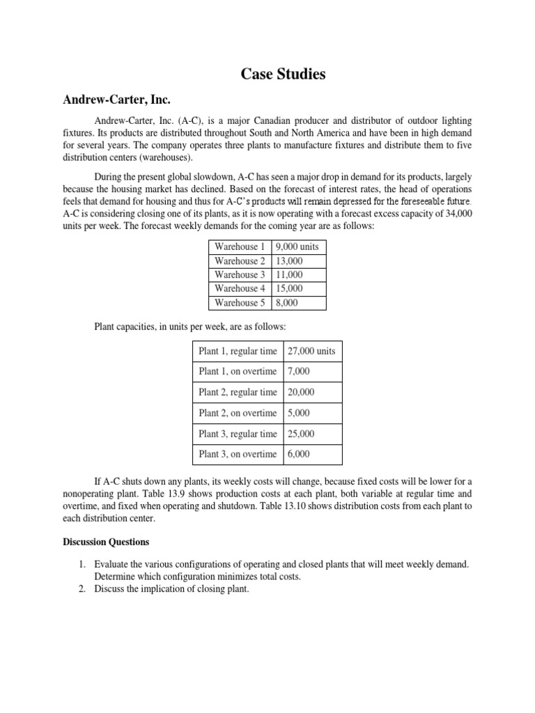 Case Studies | PDF | Supply Chain Management | Business