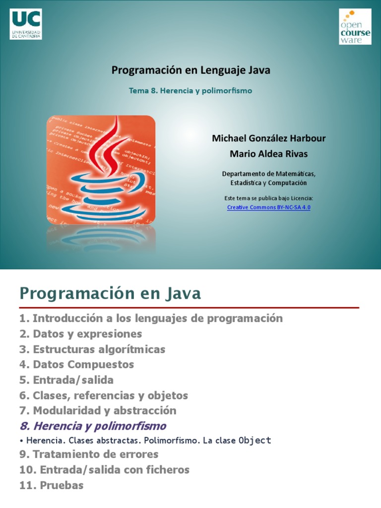 04 Programacion Orientada A Objetos Con Java | PDF | Herencia ...