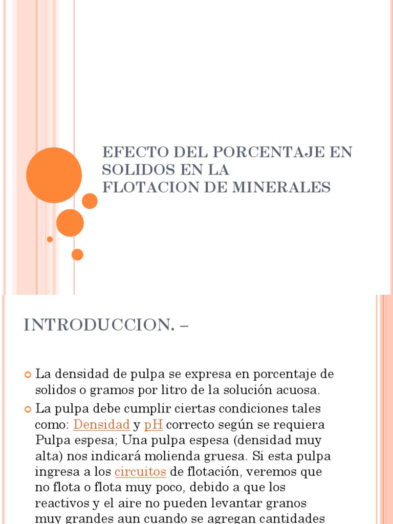 Inf.3.Efecto Del Porcentaje en Solidos en La | PDF | Densidad | Química