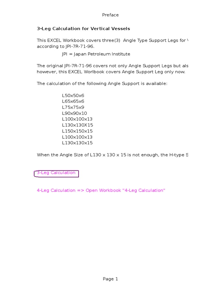 Leg Calculation | PDF | Strength Of Materials | Bending
