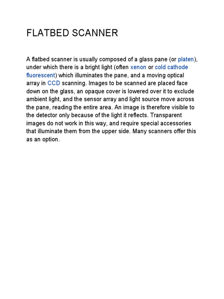 Understanding Flatbed Scanners | PDF