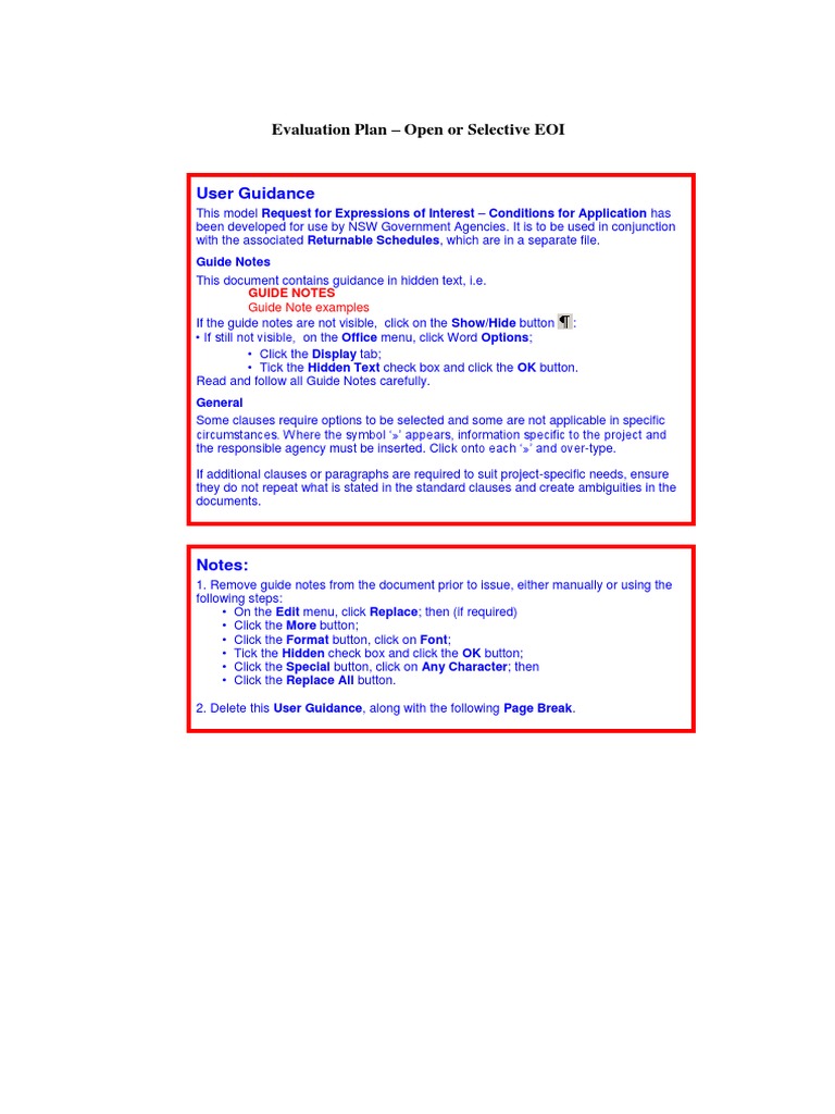 Eoi Evaluation Plan | PDF | Project Management | Evaluation