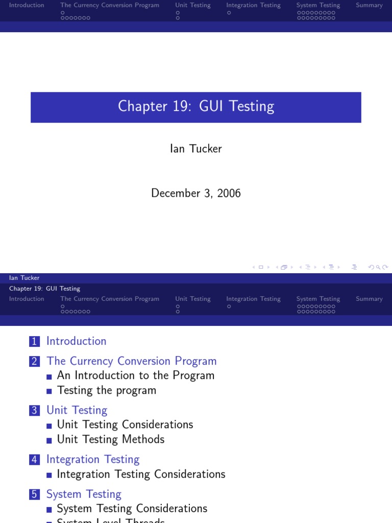 Chapter 19 GUI Testing | PDF | Unit Testing | Computer Engineering