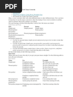 French Verb Tense Cheat Sheet | PDF | Perfect (Grammar) | Language ...