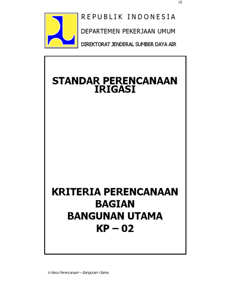Standar Perencanaan Irigasi 1986 | PDF