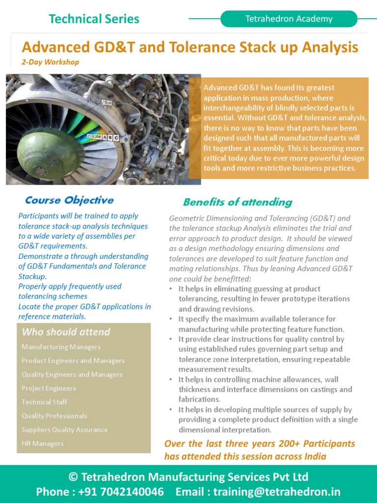 Advanced Gd T And Tolerance Stack Up Analysis Workshop By Tetrahedron
