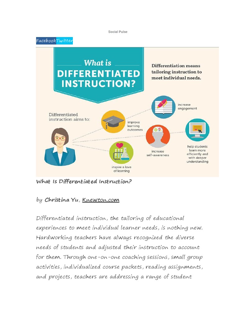Differetiated Instruction Strategi | PDF | Differentiated Instruction | Learning Styles