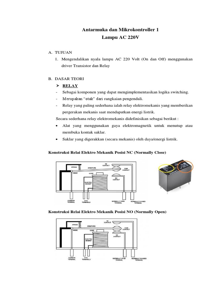 Antarmuka Mikrokontroler Dengan Lampu Ac 220v | PDF | Teknologi & Rekayasa