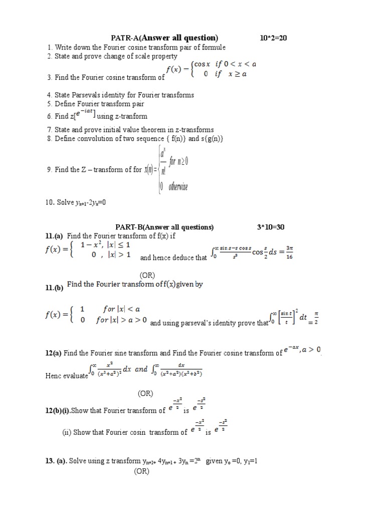 N For N A NX: Answer All Question) | PDF