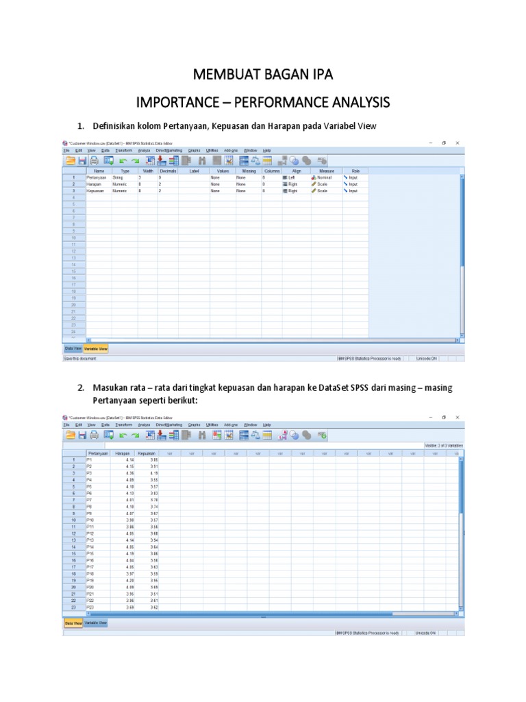 Panduan Teknis - Membuat Bagan Ipa (Importance Performance Analysis) | PDF