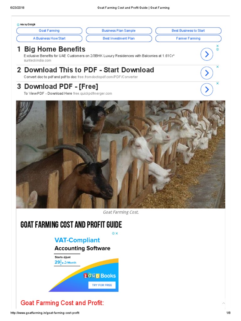 Goat Farming Cost and Profit Guide - Goat Farming | PDF | Goat | Farms
