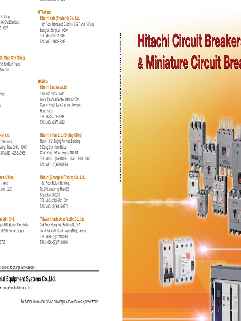 Hitachi Circuit Breakers | PDF | Equipment | Physical Quantities