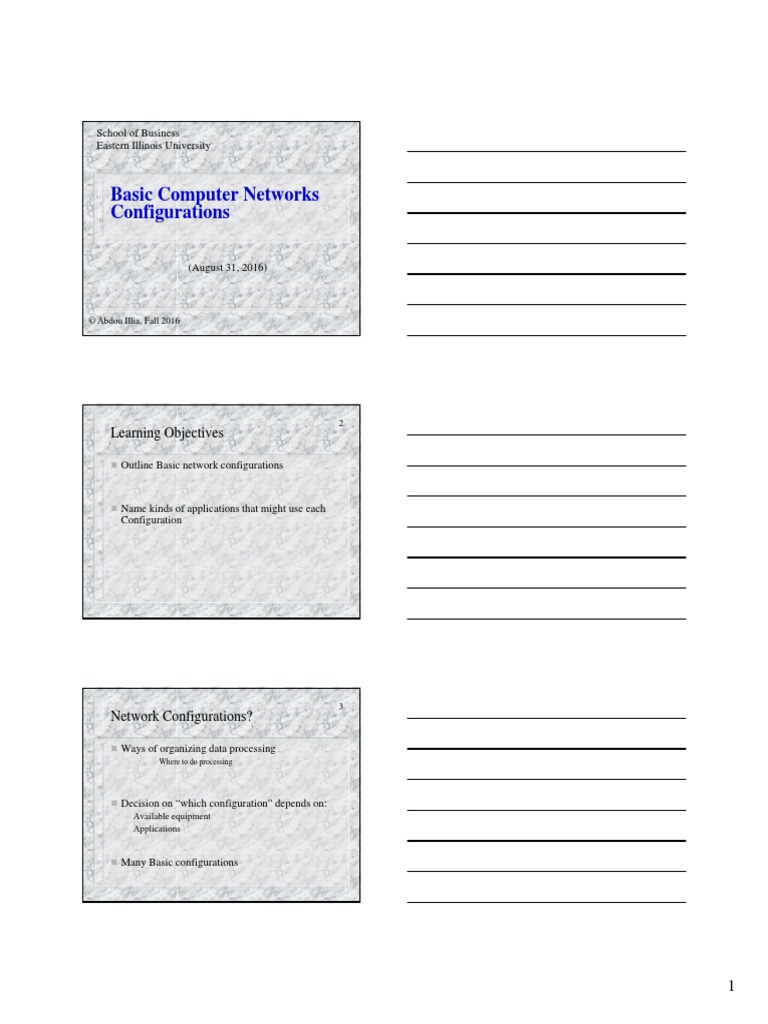 Basic Network Configuration | PDF | Peer To Peer | Client (Computing)