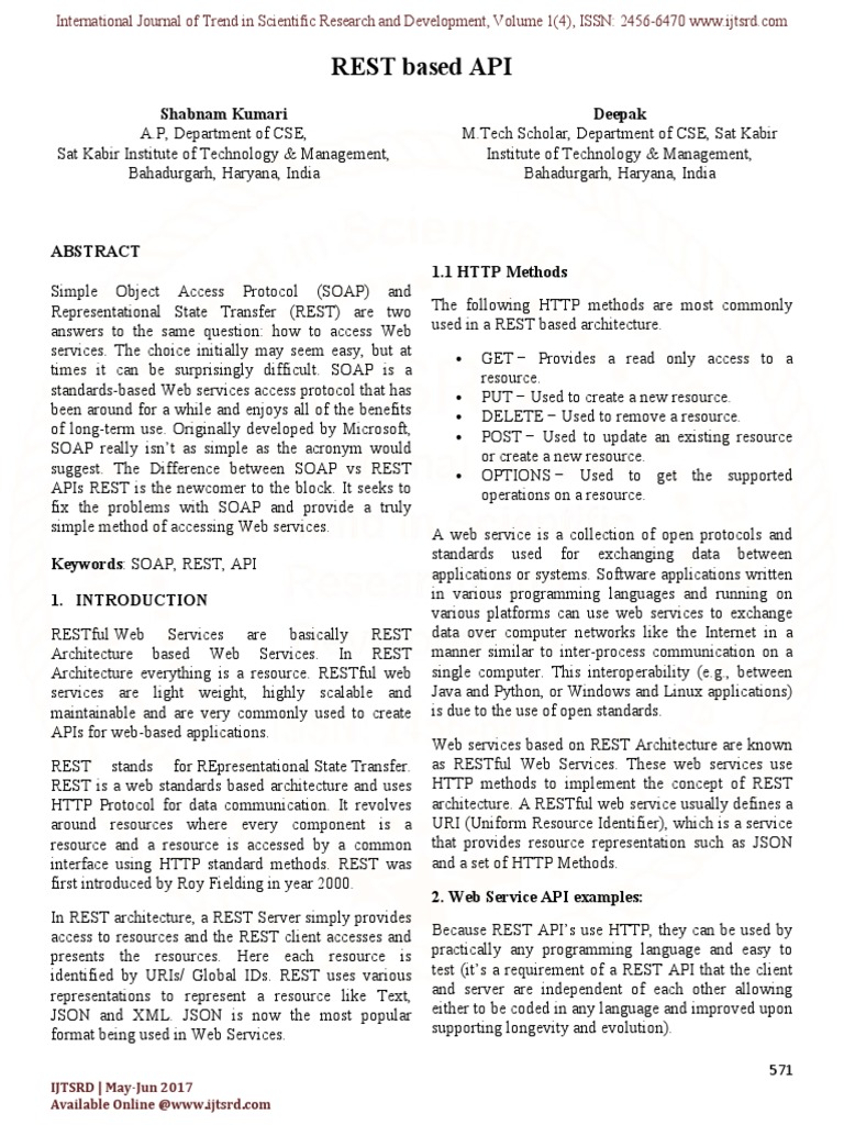 REST Based API | PDF | Representational State Transfer | Application ... REST Based API | PDF | Representational State Transfer | Application ...