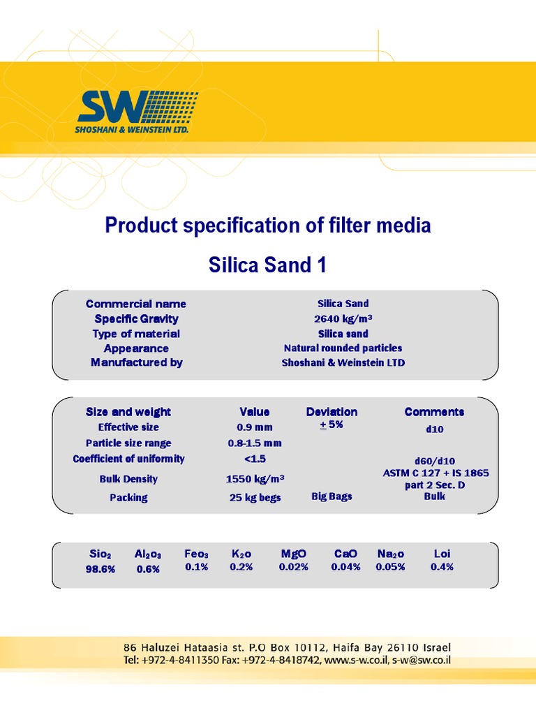 Silica Sand 1 | PDF