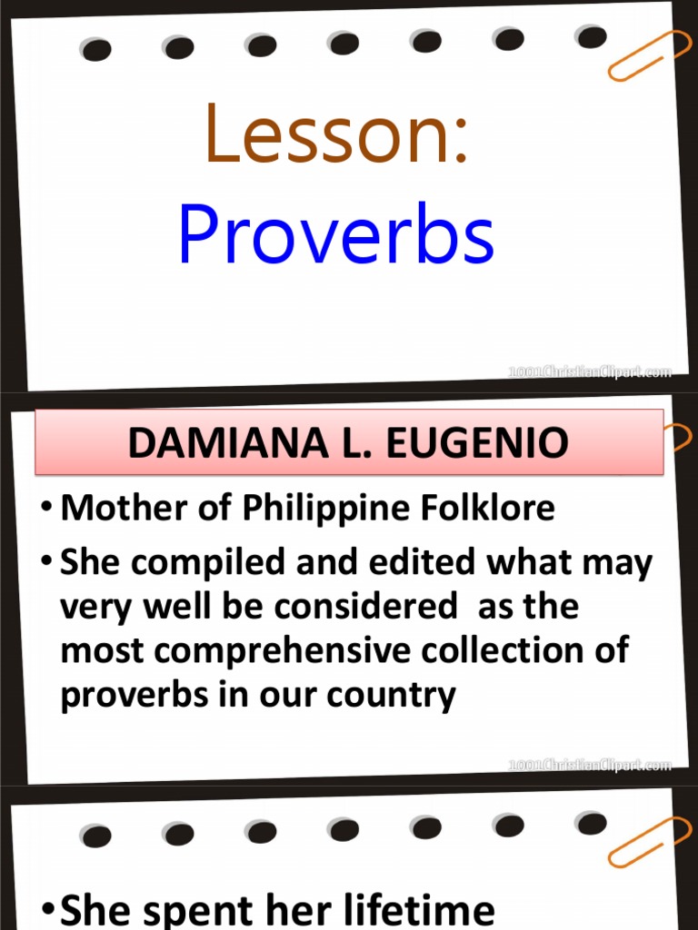 Lesson Proverbs Pdf Proverb
