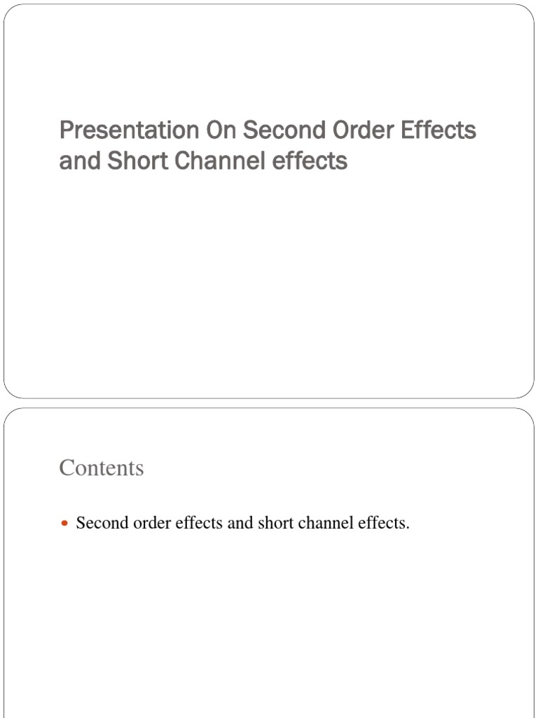 Short Channel Effects in MOSFETs | PDF | Field Effect Transistor | Mosfet