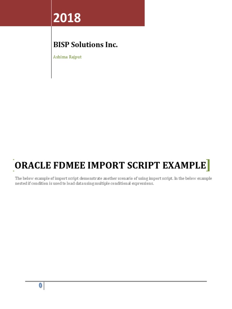 FDMEE Import Script Example | PDF | Digital Technology | Software ...
