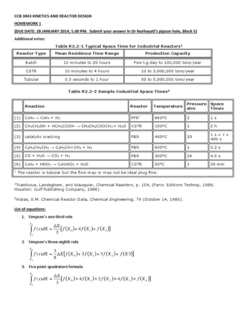 Reactor Design Guide1 | PDF | Chemical Reactor | Physical Chemistry