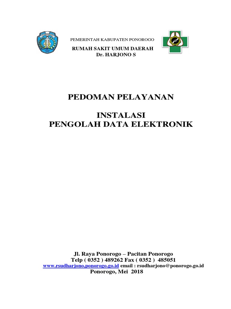 Pedoman Organisasi Unit Kerja Instalasi Pde | PDF | Bisnis | Pengembangan Diri