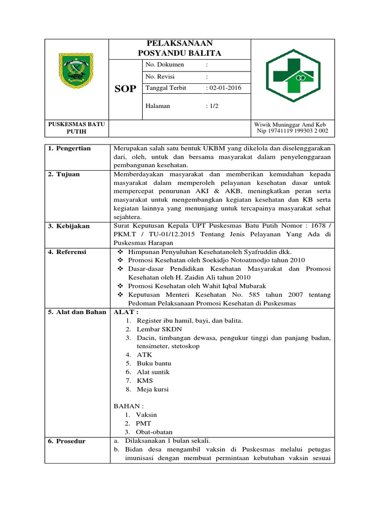 Sop Monitoring Dan Evaluasi Desa Siaga | PDF