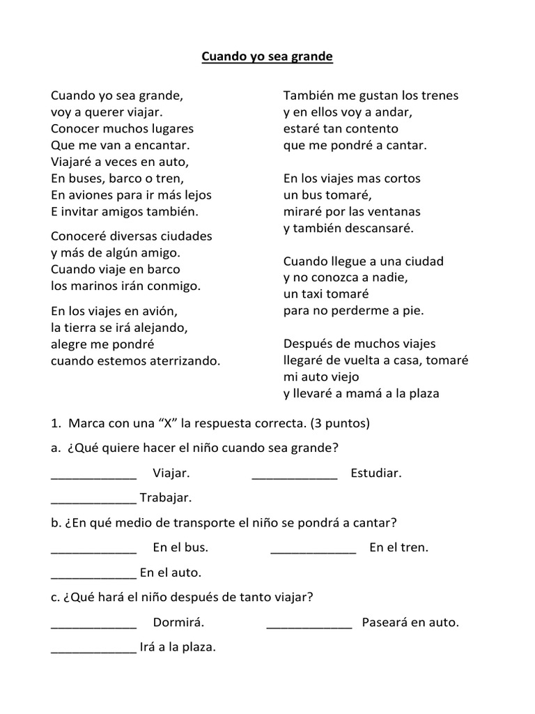 Cuando Yo Sea Grande | PDF