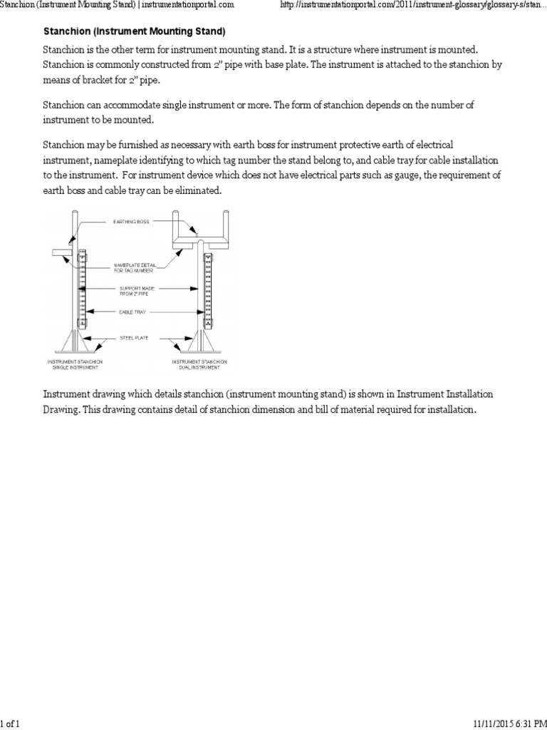 Stanchion | PDF | Technology & Engineering