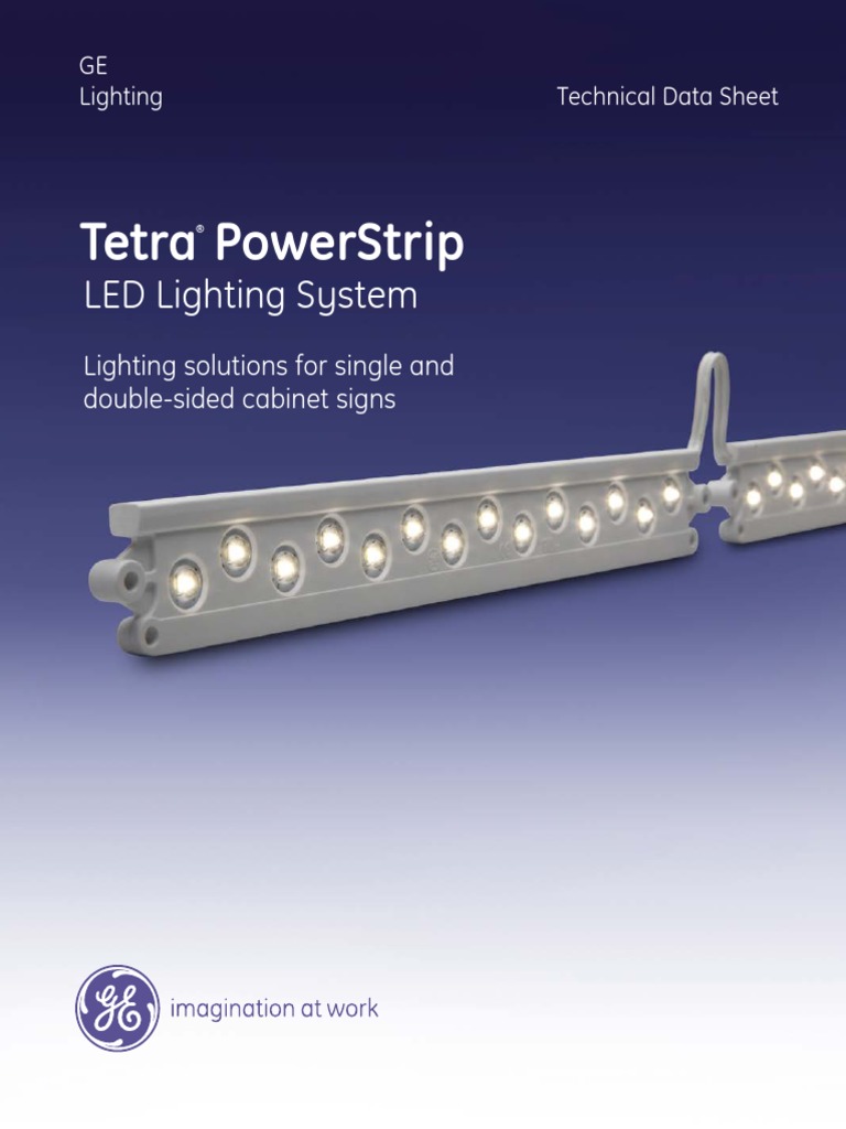 GE LED Signage Lighting Tetra PowerStrip Data Sheet | PDF | Light ...