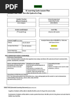 Clil Lesson Plan Template | PDF | Frog | Pupa