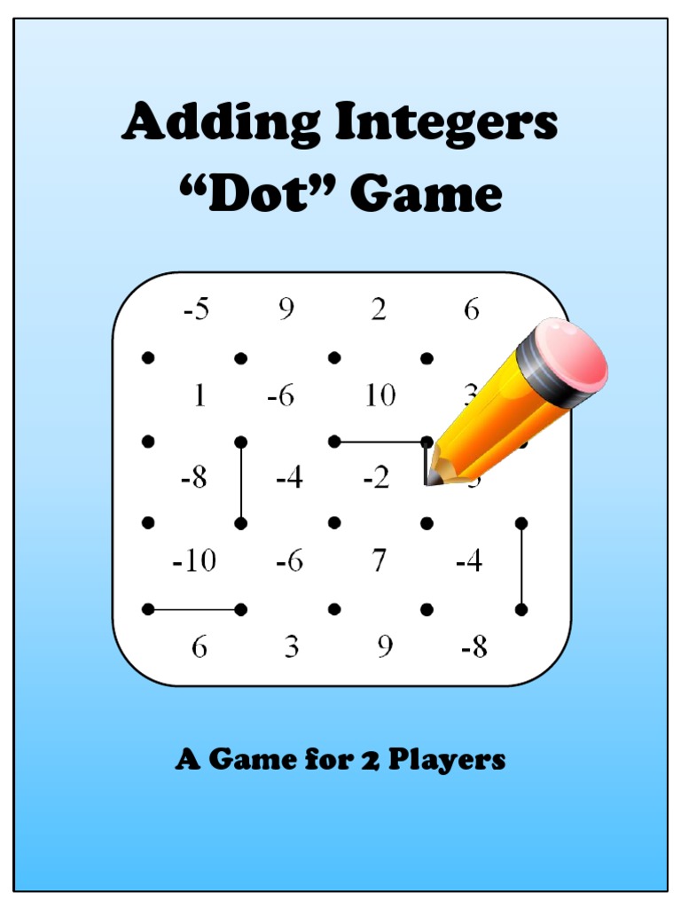 Integers Dot Game for Class 7 | PDF