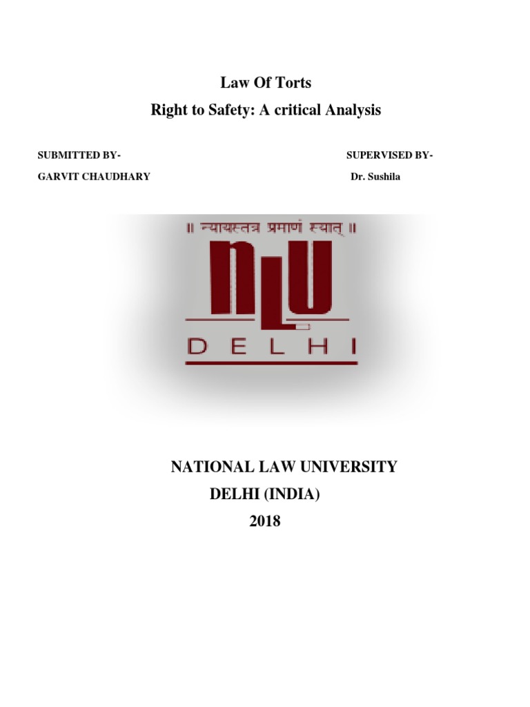 26, Garvit Chaudhary Torts II Draft | PDF | Consumer Protection | Business