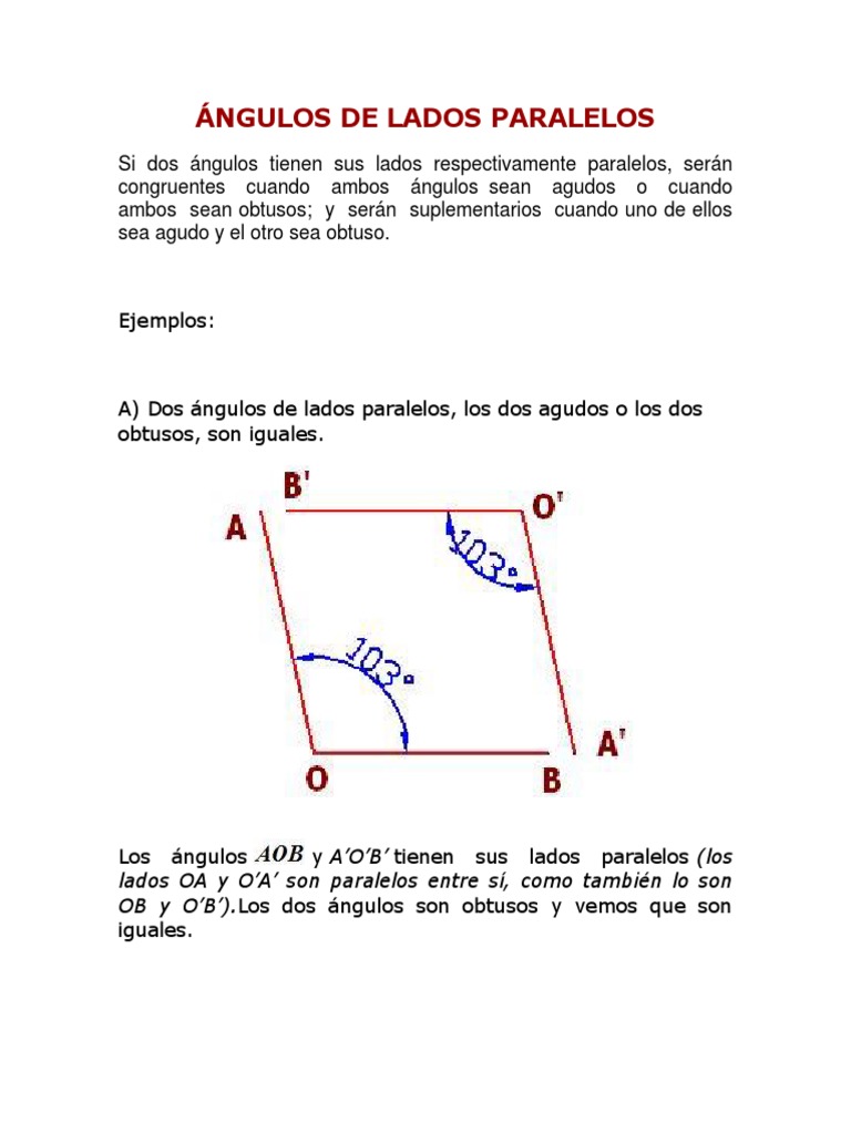 Ángulos de Lados Paralelos
