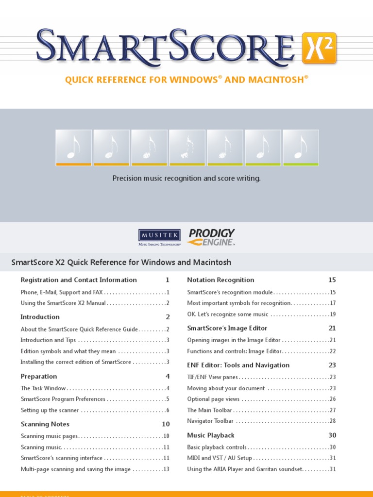 SmartScore Quick Reference Guide | PDF | Escáner de imagen | Sistema ...