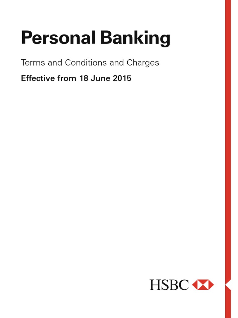 Personal Banking: Terms and Conditions and Charges | PDF | Overdraft | Transaction Account