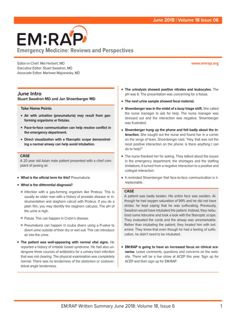 EMRAP 2018 06 June Vol.18 | PDF | Morphine | Opioid