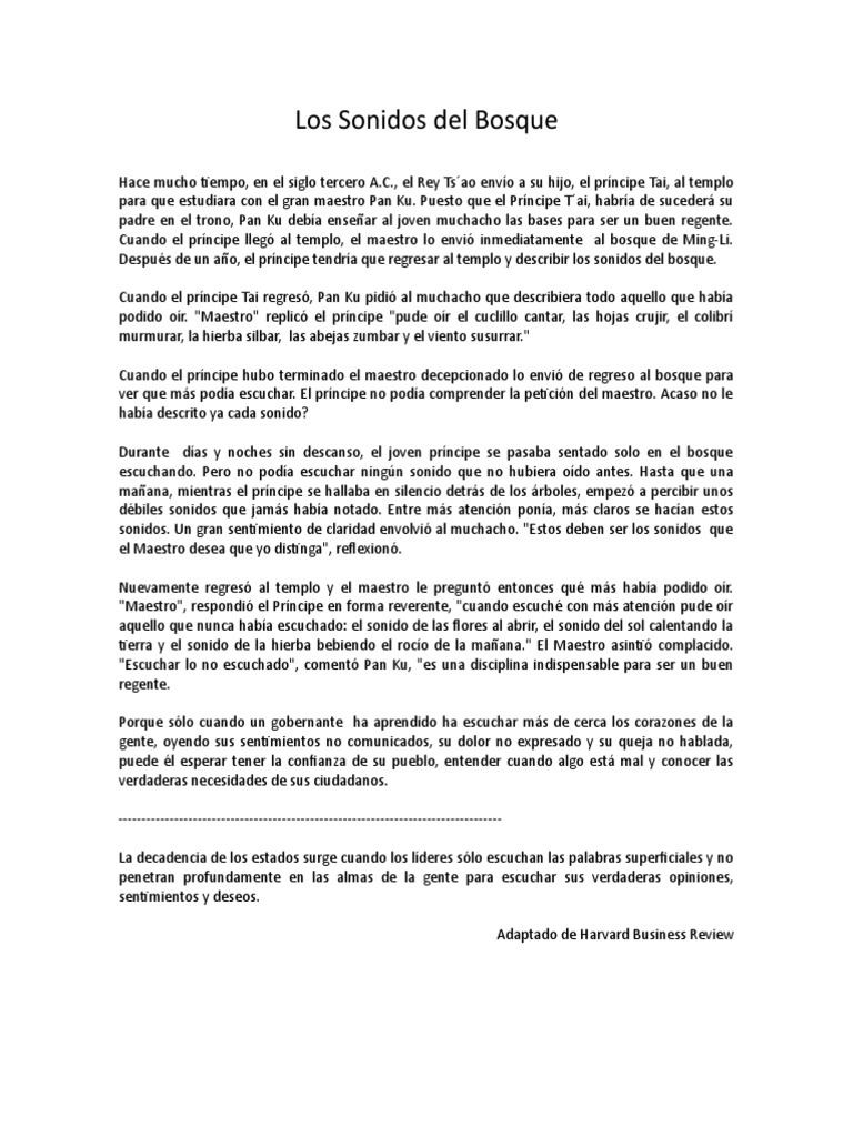 Los Sonidos Del Bosque | PDF